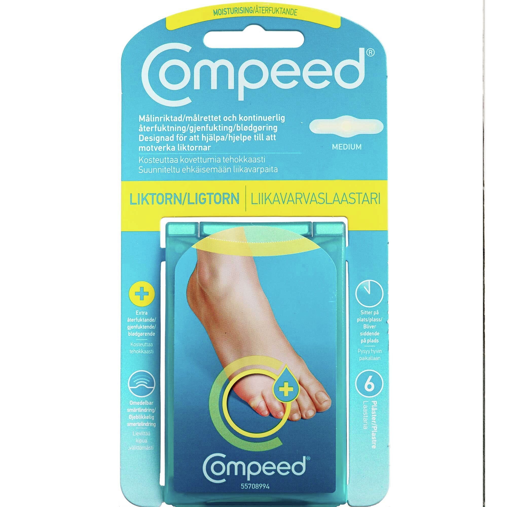 Compeed Moisturising Ligtorn 6stk | Køb på Apoteket-online.dk