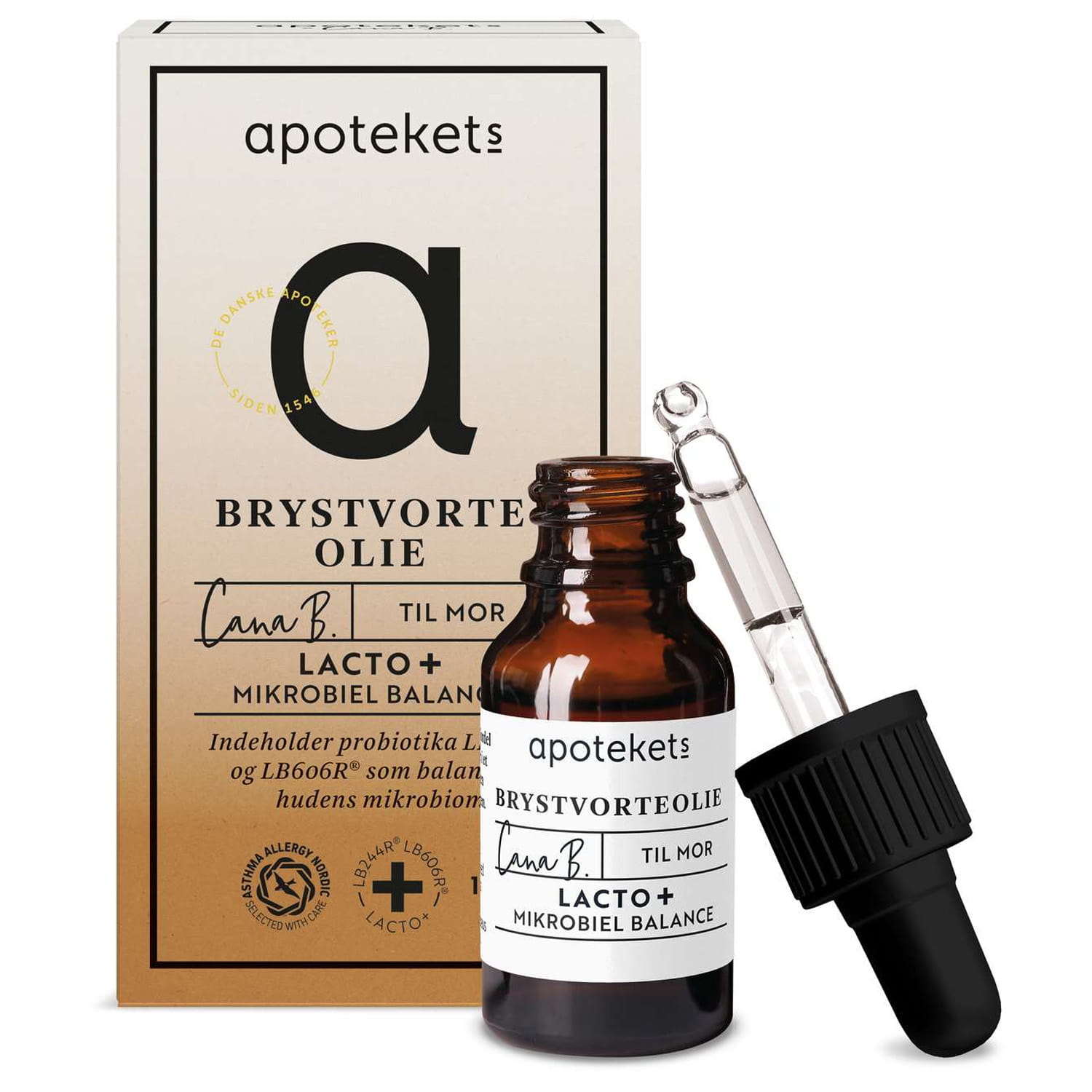 Apotekets & Cana Brystvorteolie, Lacto Plus 10ml | Køb her