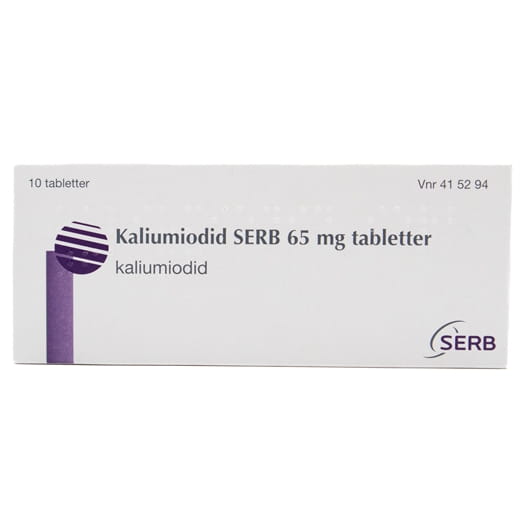 Jodtabletter Kaliumiodid "SERB" Tabl. 65 mg. | Køb hos Apoteket-online.dk