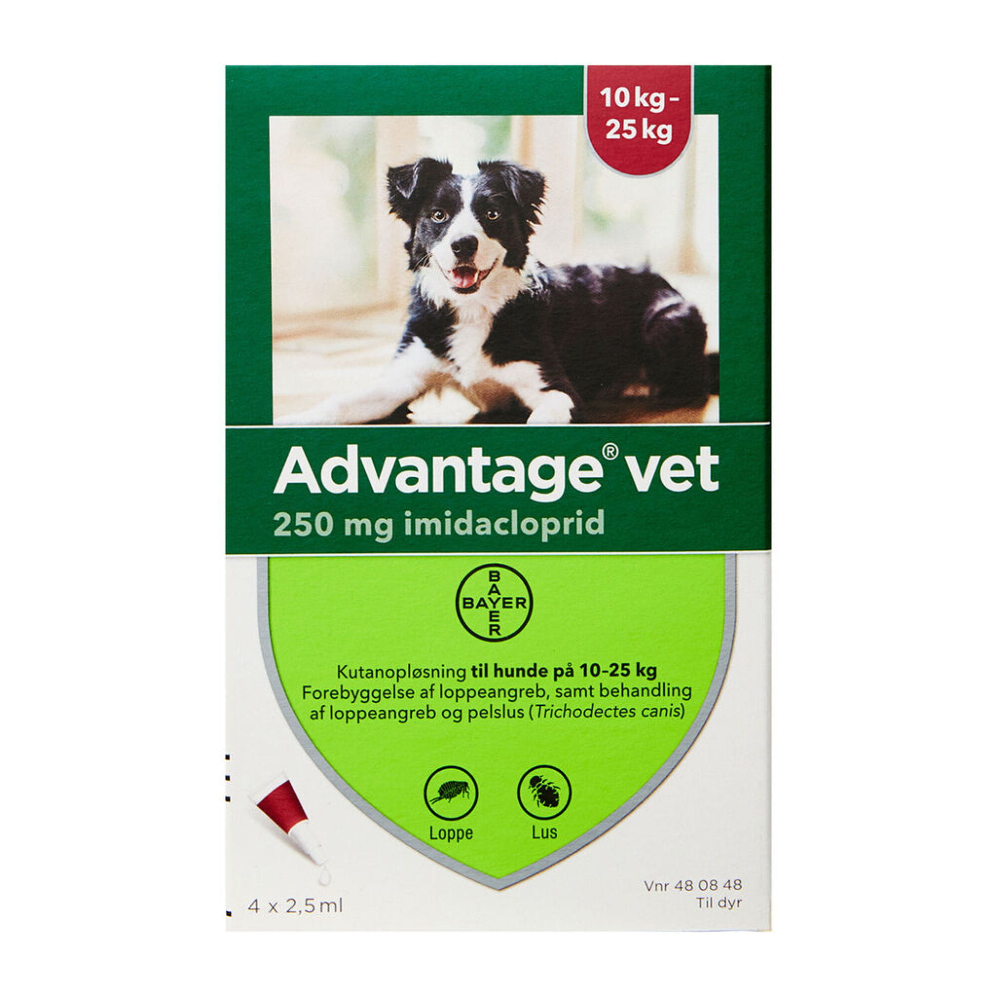 Advantage Vet. Til Hund 10-25 Kg 4X2,5 ML | Køb her