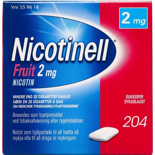 Nicotinell Fruit Tyggegummi 2Mg - Køb på Apoteket-online